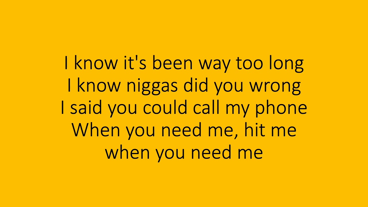 J.I. - Need Me (lyrics) - YouTube