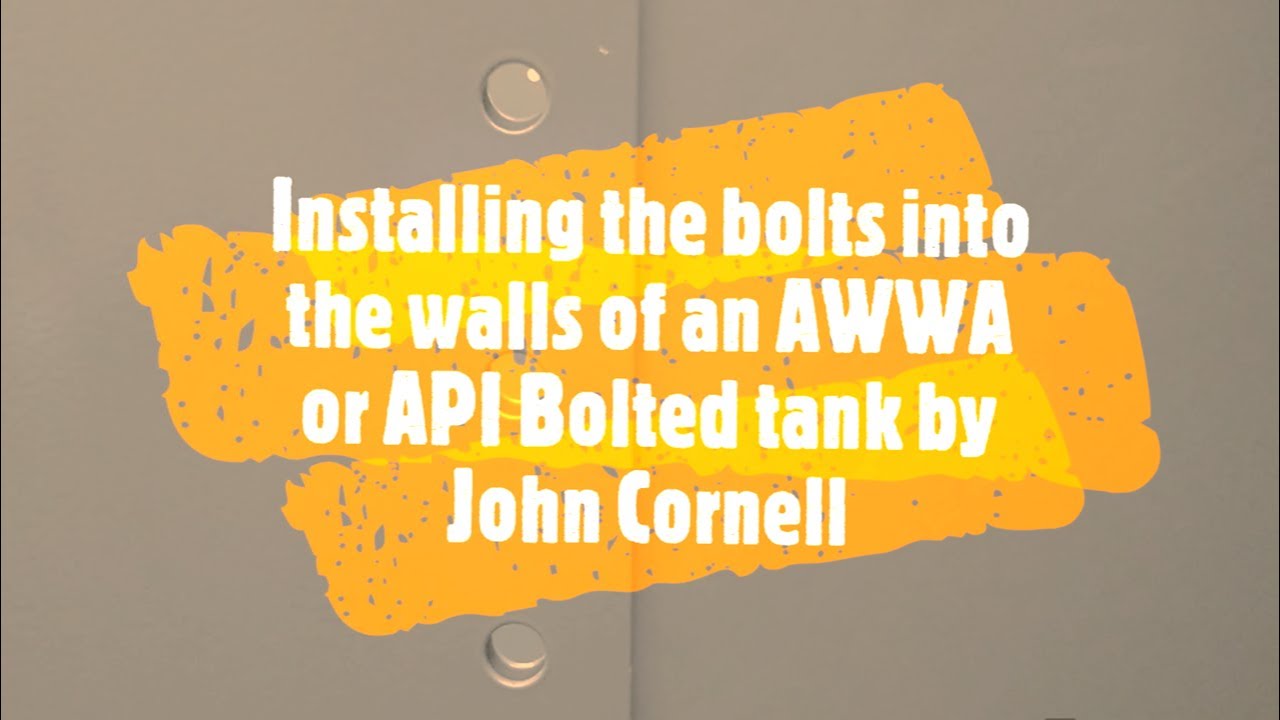 Bolted Tanks Placing a bolt thru misaligned holes Rev03 - YouTube