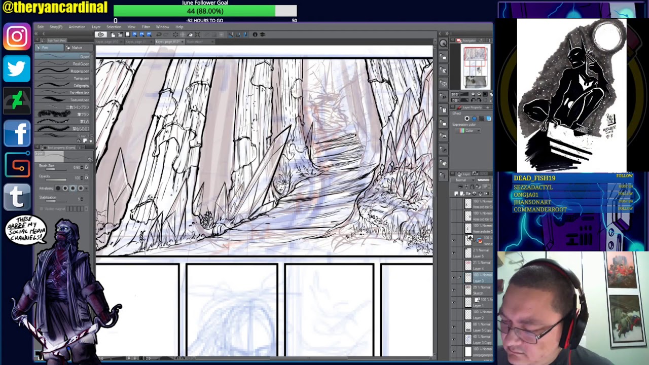Comic Panel Time lapse 1 - YouTube