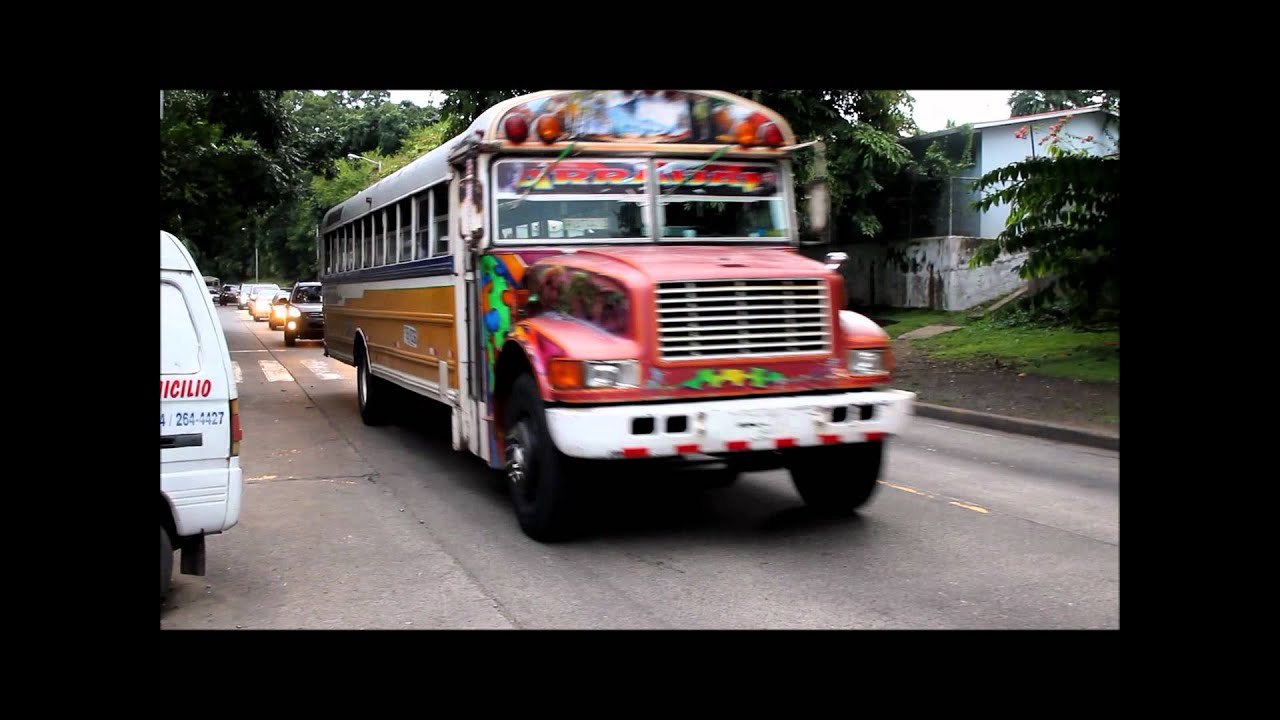 Panama's Red Devil buses - YouTube