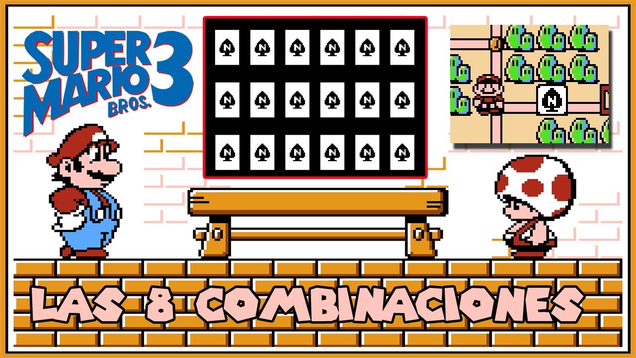 Super Mario Bros 3 (NES) - Las 8 combinaciones del juego de naipes ...