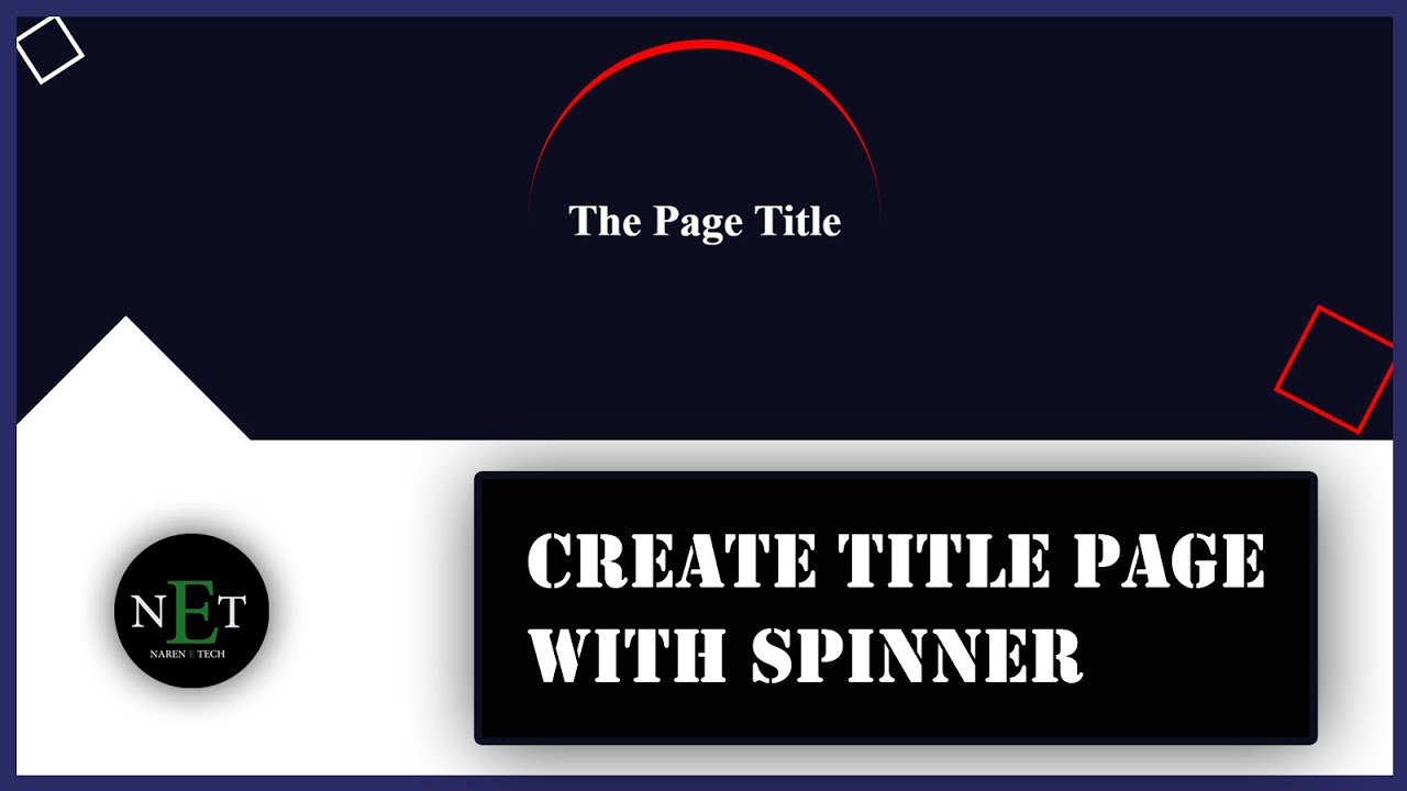 Creative Design For Blog Title Page Using HTML And CSS NarenEtech creative-design-for-blog-title-page-using-html-and-css-narenetech