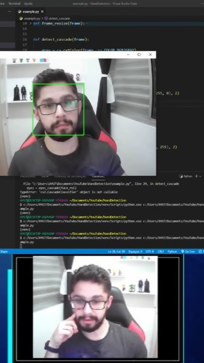 Detectando Rostos e Olhos com Python + HaarCascades #python #opencv #ocr #classification - YouTube