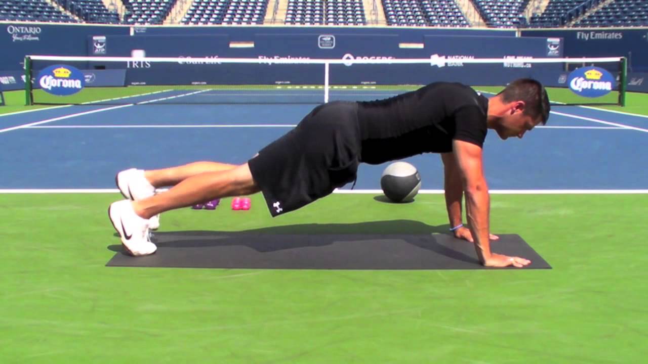 Push up with Hip External Rotation - YouTube