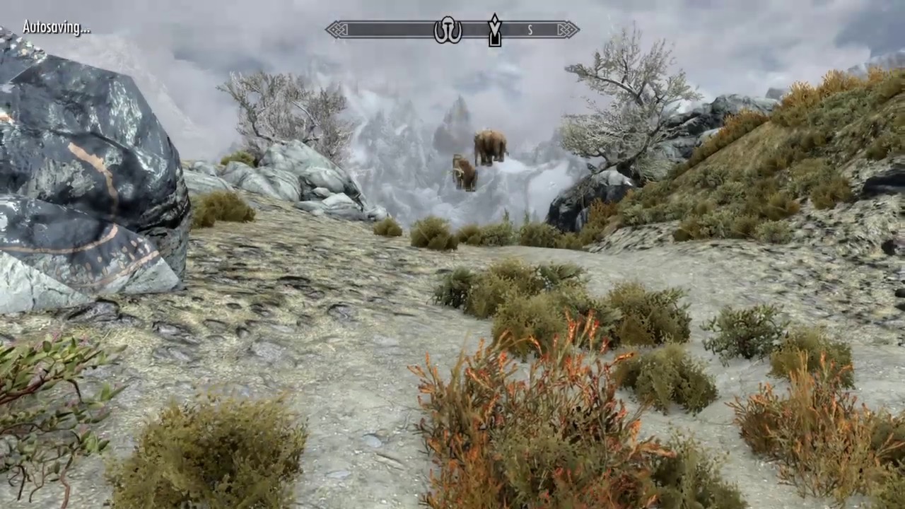 Skyrim - Mammoth's fall from the sky - YouTube