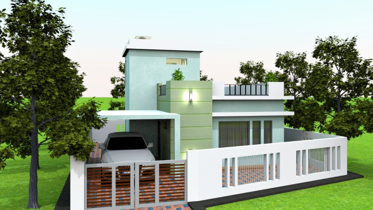 Simple Budget House Design With Floor Plan || low cost house || 657 sq ...