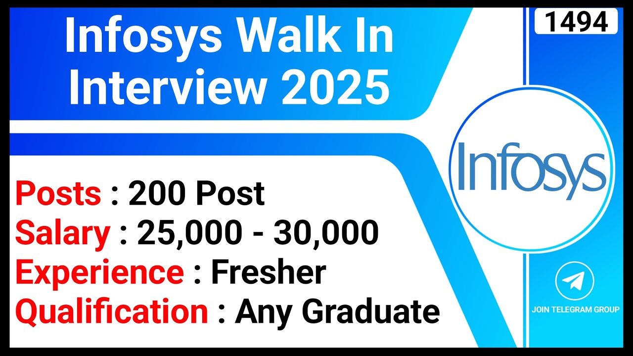 Infosys Walk In Interview 2025 | Pune IT Company Jobs | Process ...