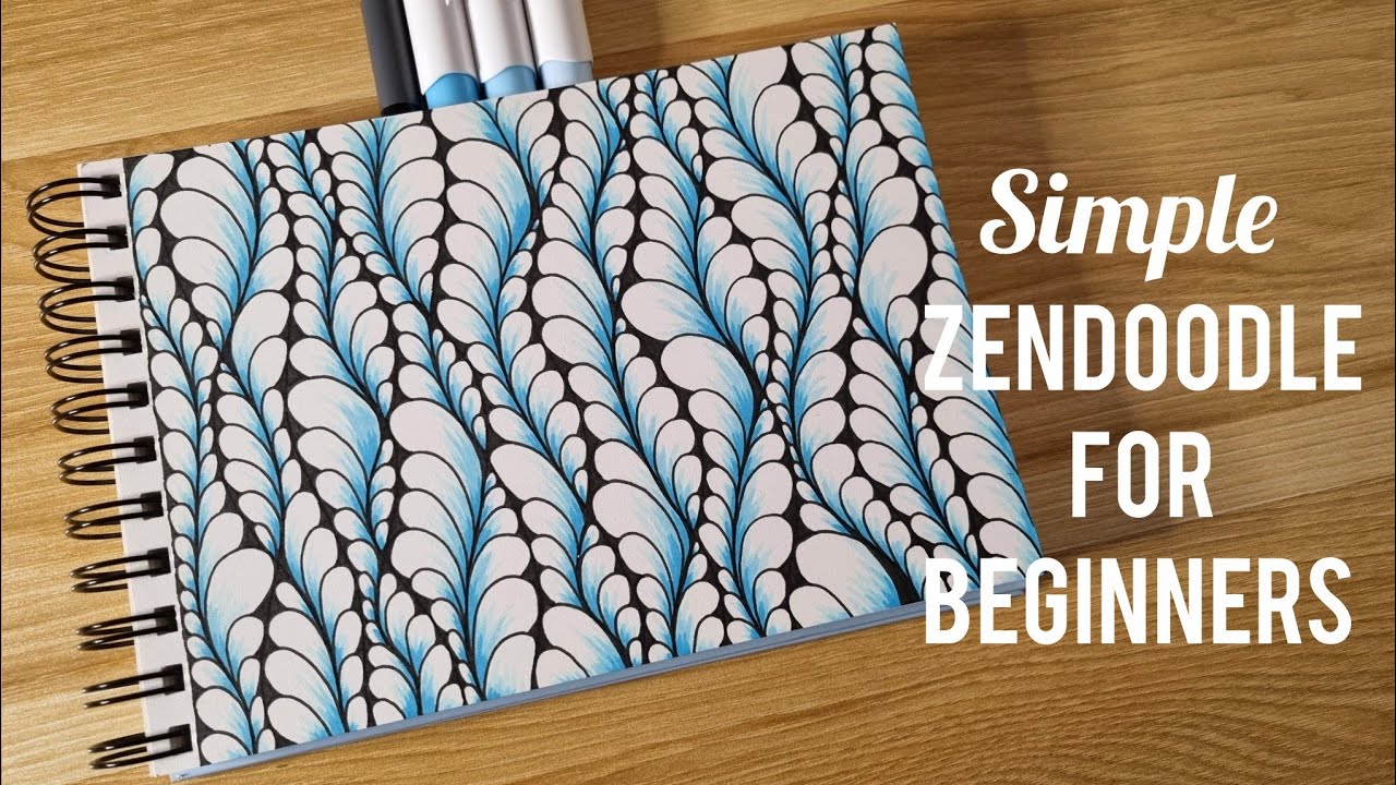 Simple Leaf Zendoodle Idea for Beginners - YouTube