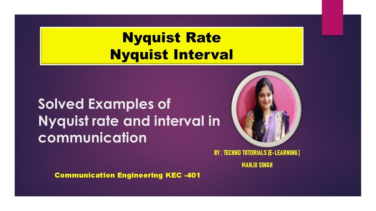 Unit 4 L3 | Nyquist Rate and Nyquist Interval in communication ...