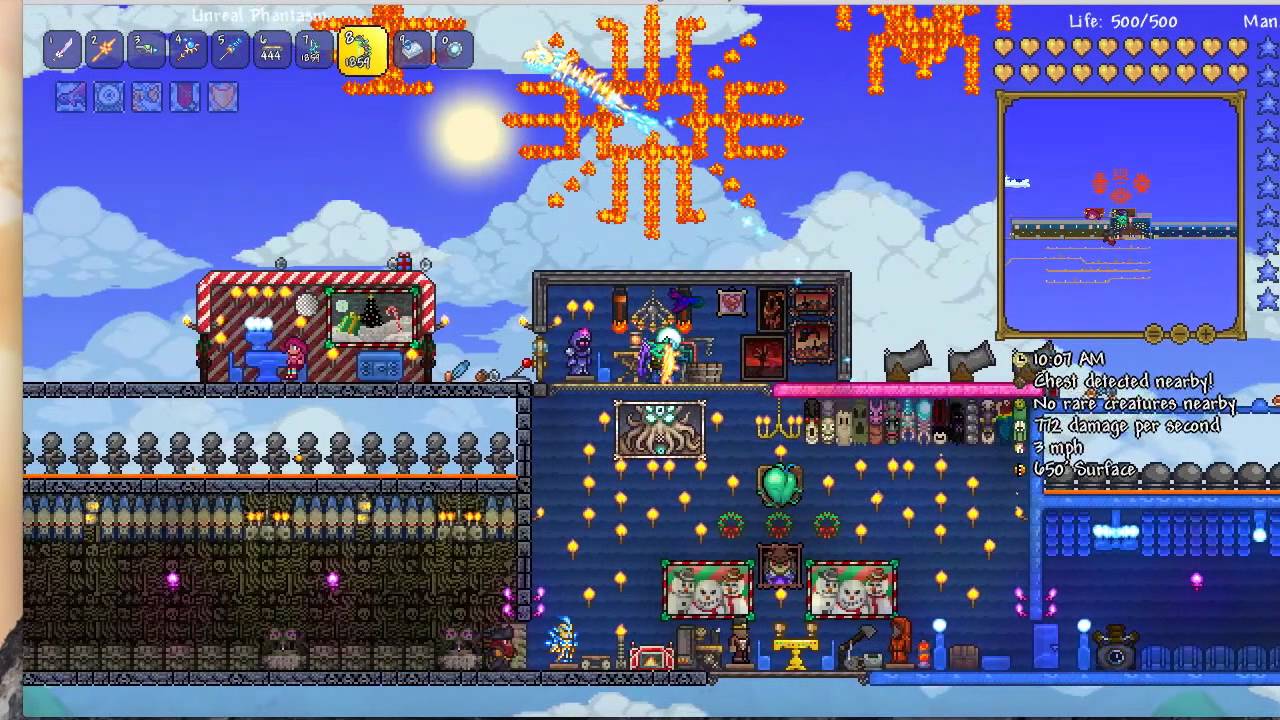 Terraria weapon comparison: tsunami vs phantasm - YouTube