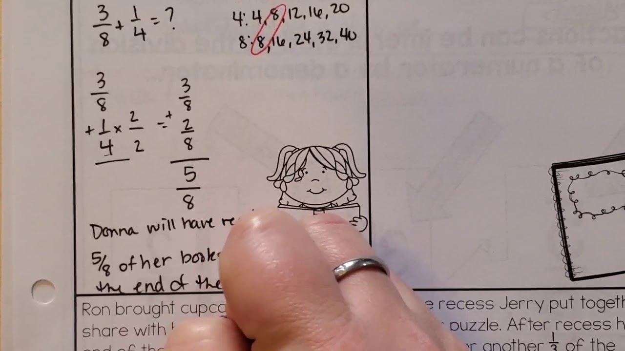 5.NF.2. Word Problems: Adding and Subtracting Fractions - YouTube