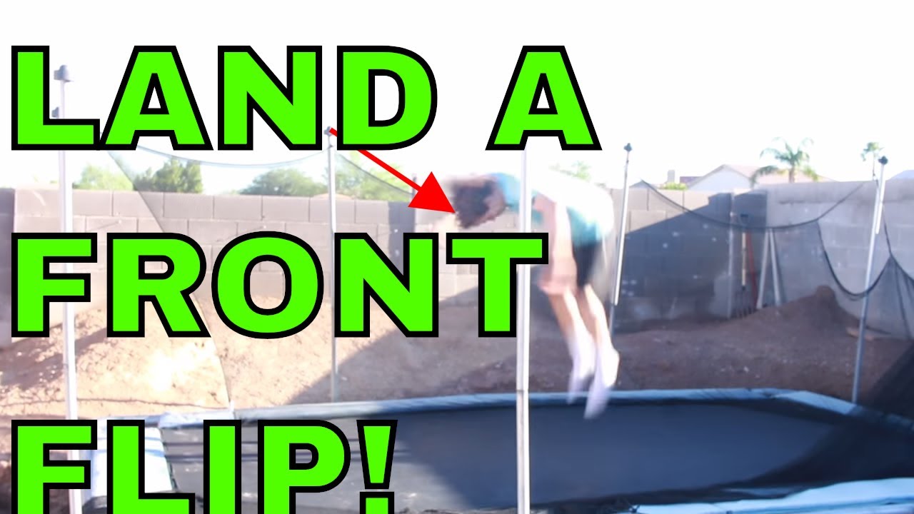 How To Do A Frontflip On A Trampoline And Land It! - YouTube