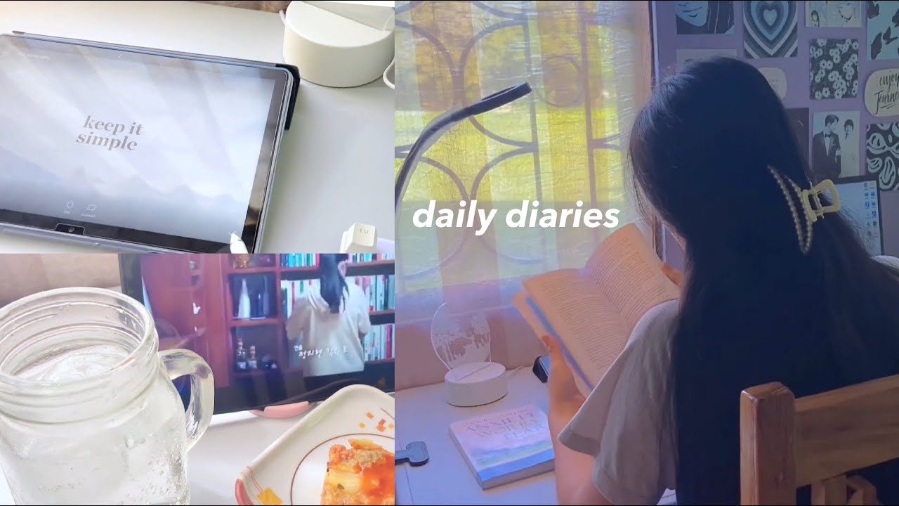 daily diaries 🌷 productive vlog, desk setup, wall decor, unboxing ...
