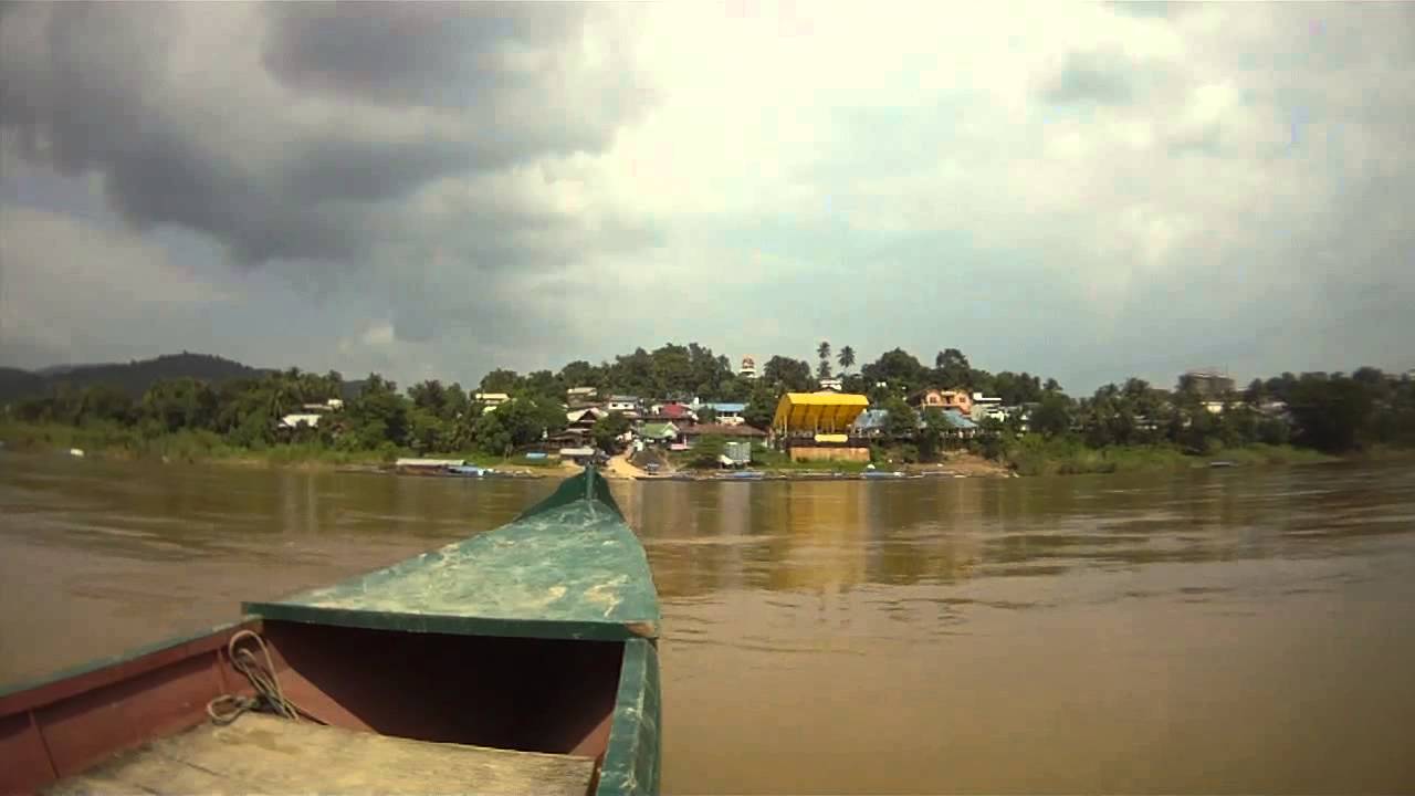 Thai-Lao Border Crossing - Passenger Ferry Boat to Houayxay Laos - YouTube