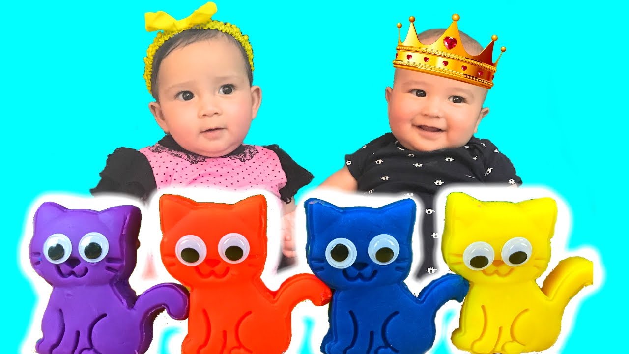 Vivi and Max Learn Colors with Cats and Kittens for Kids - YouTube
