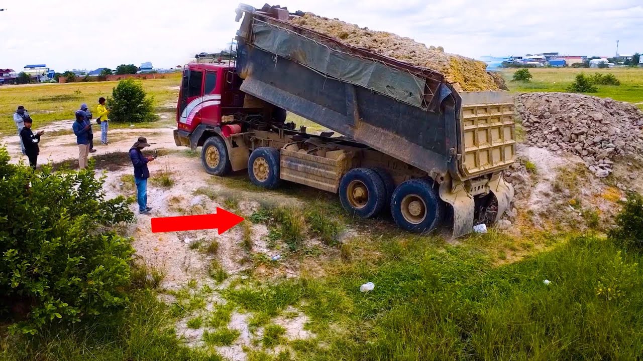 Scary Heavy Hauling! Massive Mud Dumping Action Today - YouTube