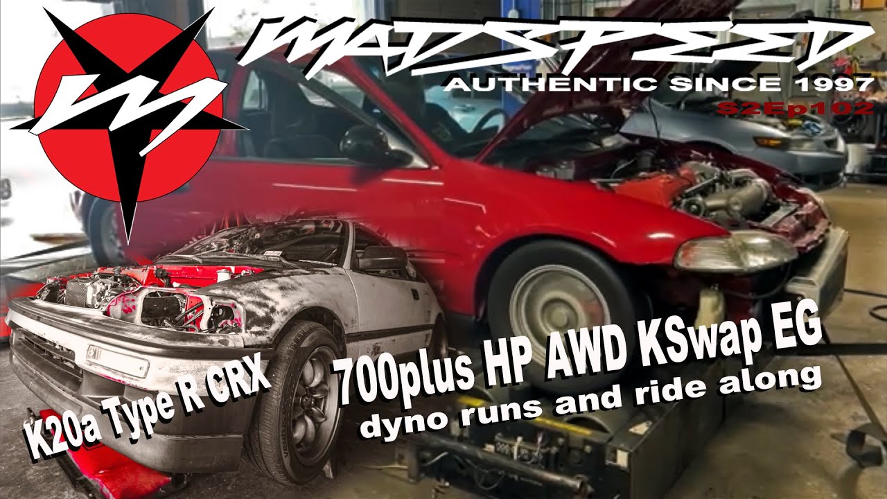 K Series AWD K20a2 Turbo Civic dyno runs, ride along and K20A CRX HF ...