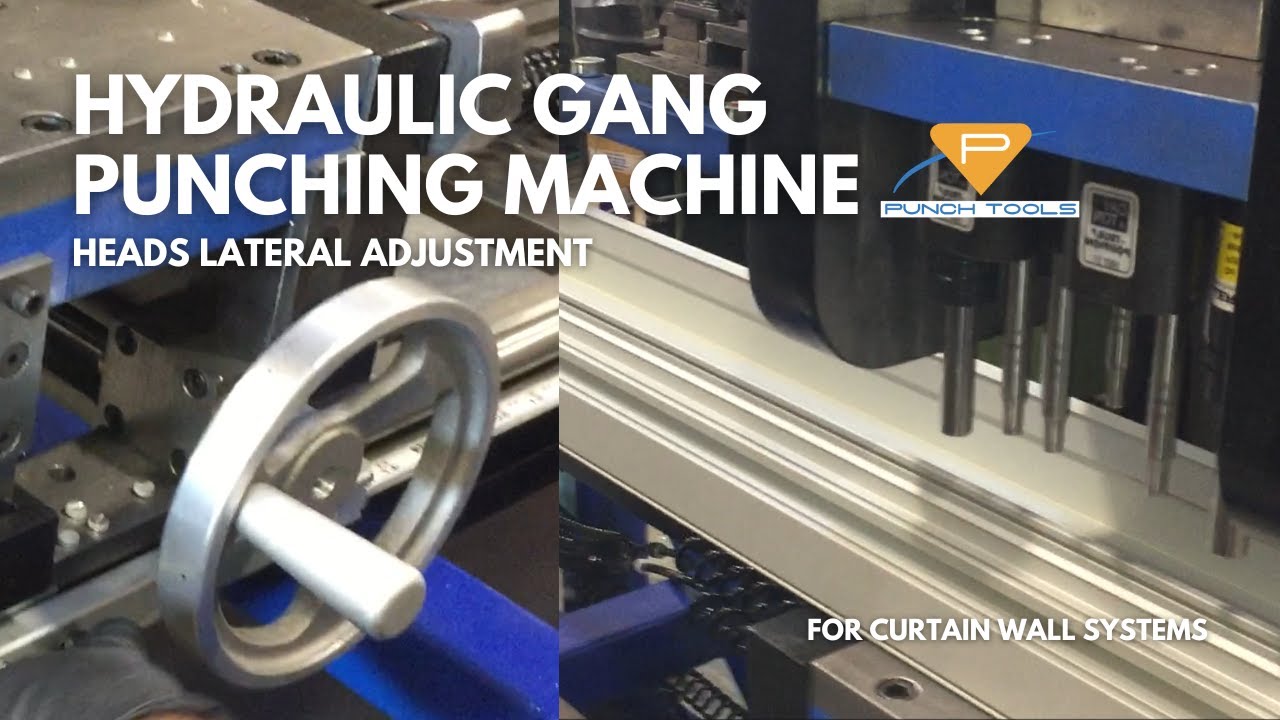 3 Heads Lateral Adjustment | Gang Punching Machine for Curtain Wall ...
