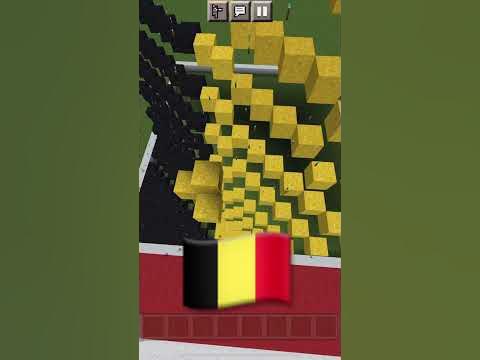 İ drew a GİANT Belgium flag for my fans in MİNECRAFT😊🖤💛 ️ (PART 2) #33 ...