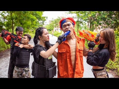 VTL Nerf War: Captain SEAL RESILIENT GIRL & Warriors Nerf Guns Break The Criminal's Siege