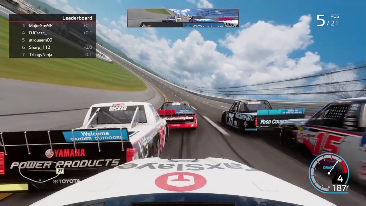 NASCAR Heat 4 Sofa Racing League 1st Win in Trucks @ Talladega S9 - YouTube