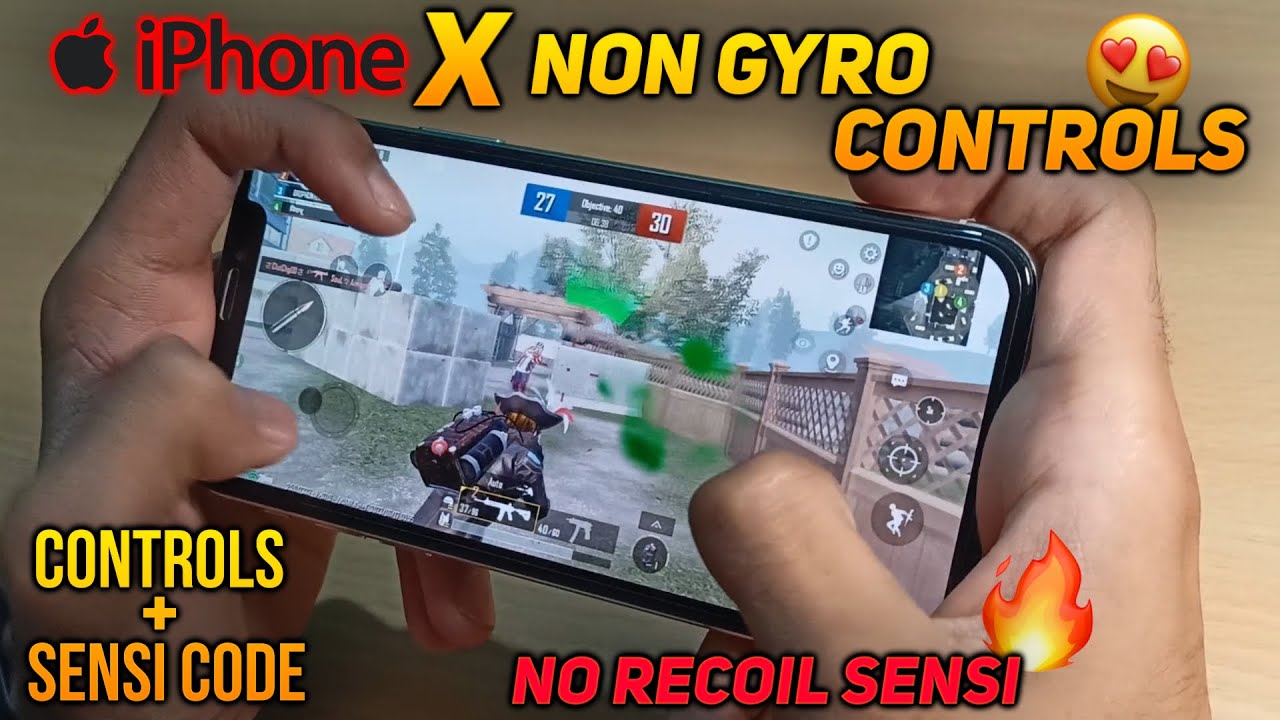 iPhone X BGMI sensitivity | 2Fingers + NonGyro Controls & Sensitivity🔥 ...