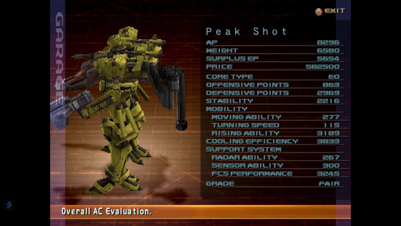 Armored Core AC Showcase - Peak Shot (AC Silent Line) - YouTube