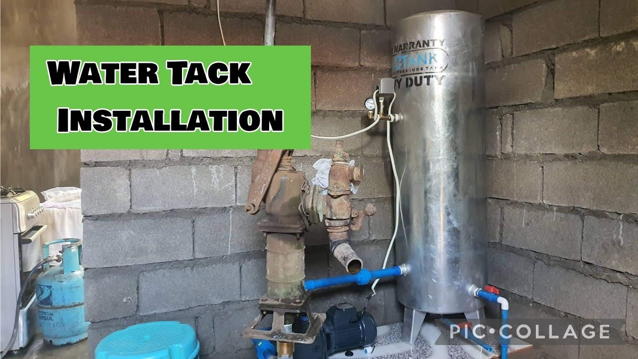 From The Pump Water/ And Satisfied Pressure Water Tank Installation ...