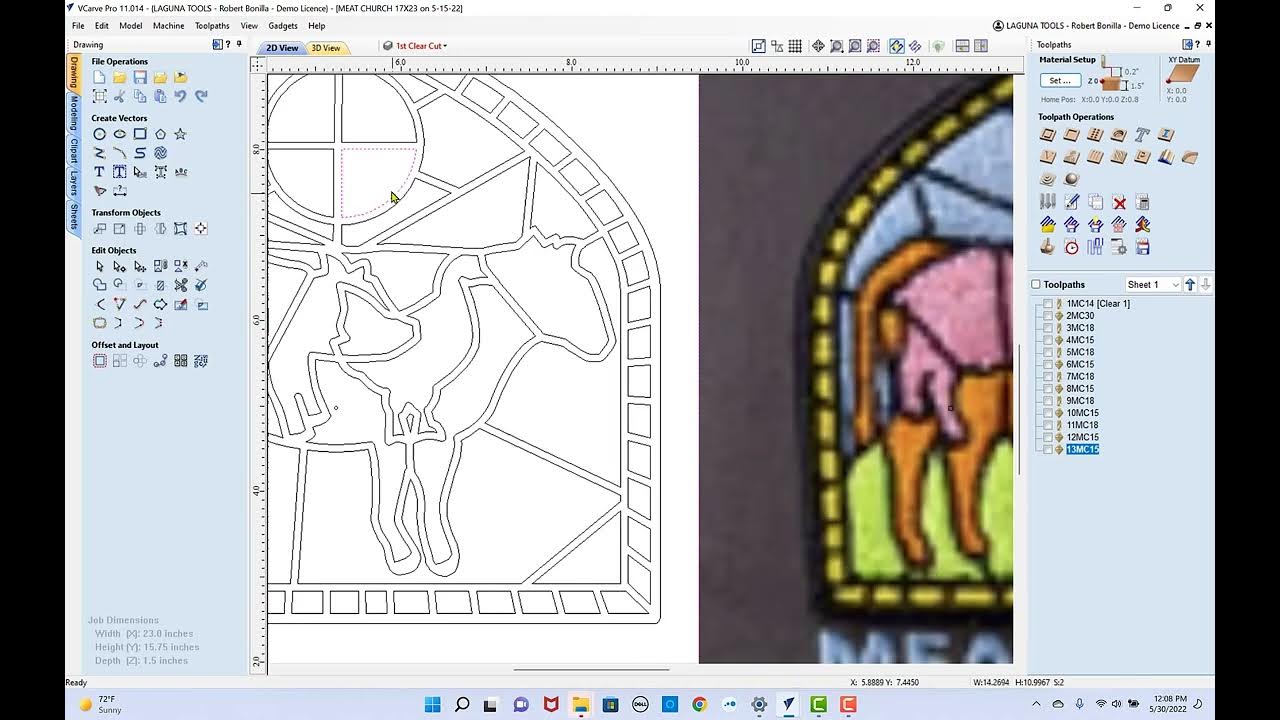 Overlapping and Node Editing instructional Video for Vectric V-Carve Pro - YouTube