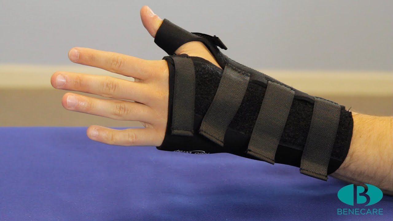 Benecare NeoWrap Wrist Thumb Brace Open Thumb - YouTube