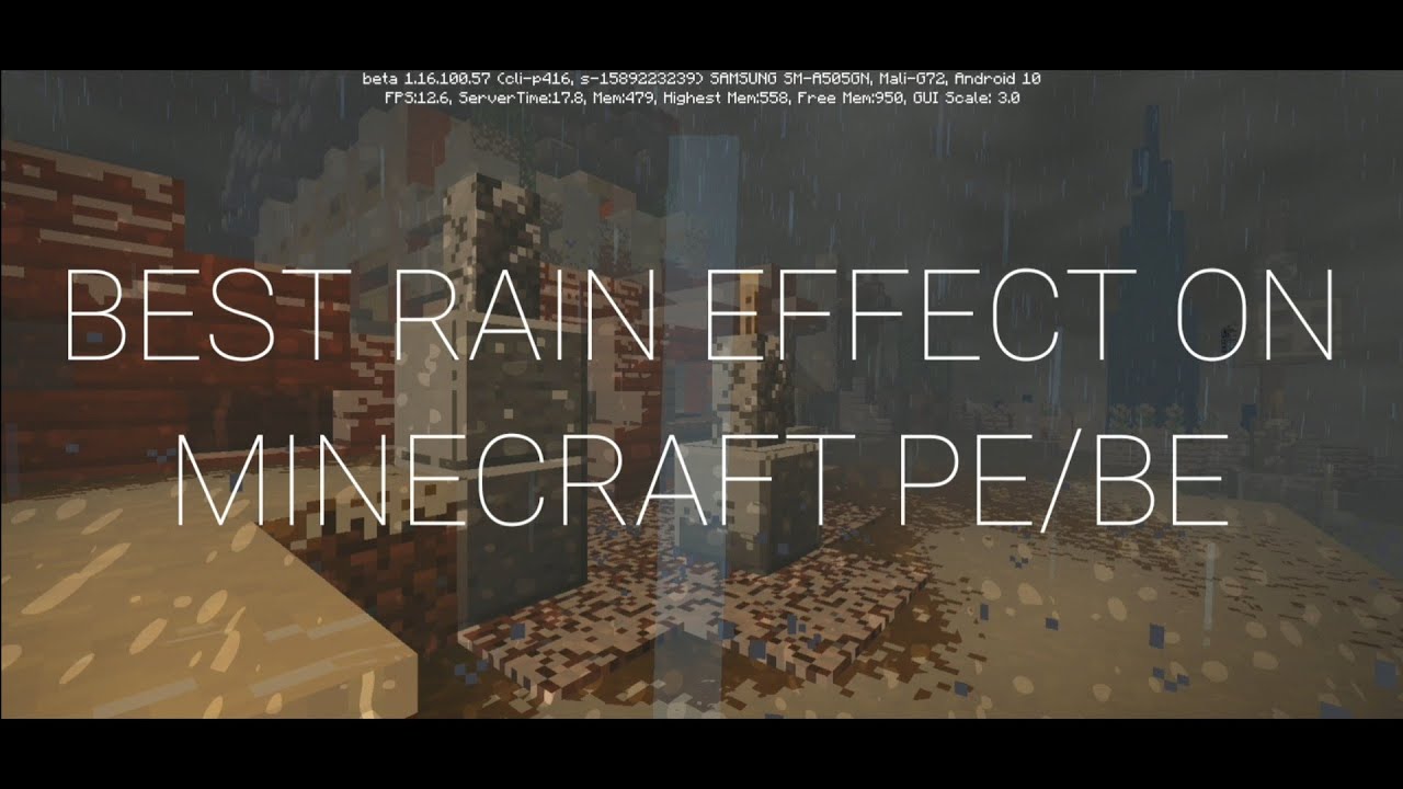 BEST RAIN EFFECT IN MINECRAFT PE/BE || Part 1 - YouTube