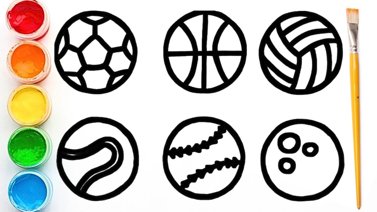 /painting/design/painting for children/balls/sport - YouTube