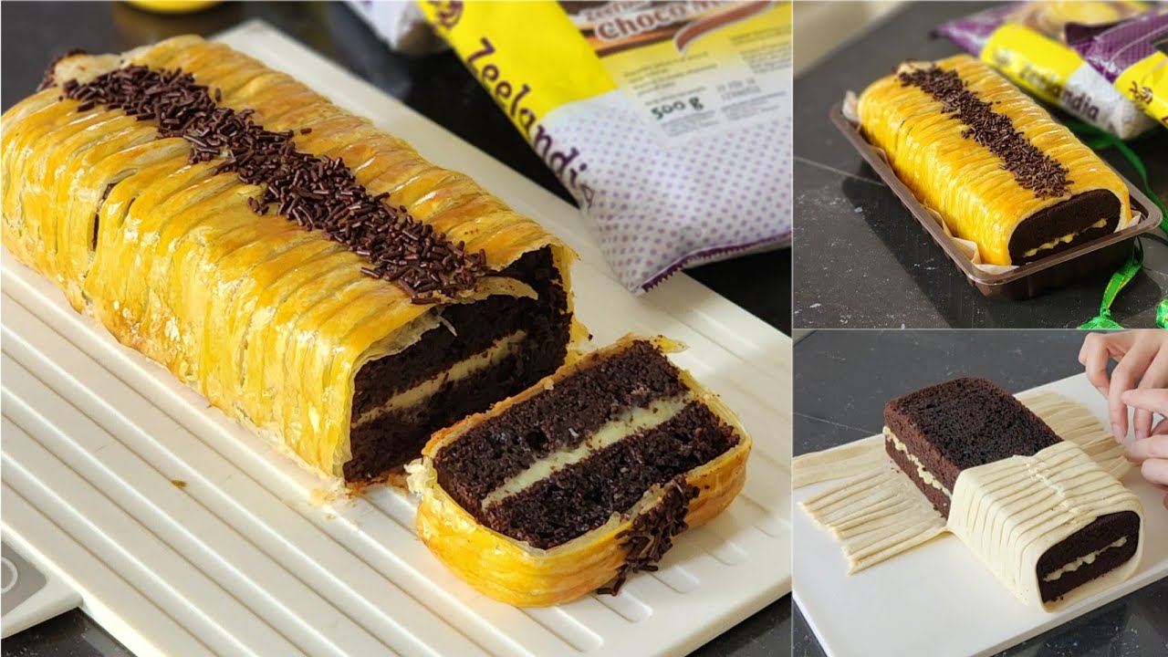 Mewah dan anti gagal! 7 bahan aja, Choco vanilla pastry cake. Super ...