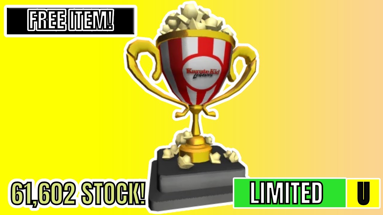 (FREE LIMITED) HOW TO GET THE LEGENDS POPCORN TROPHY HAT IN KARATE KID ...