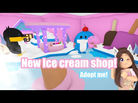 NEW ice cream shop UPDATE in Adopt me! *Inspired* speed build Roblox