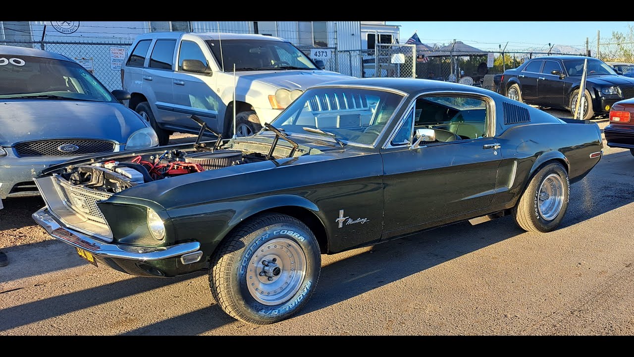 80 year old veteran goes on a ride in a 1968 mustang fastback - YouTube