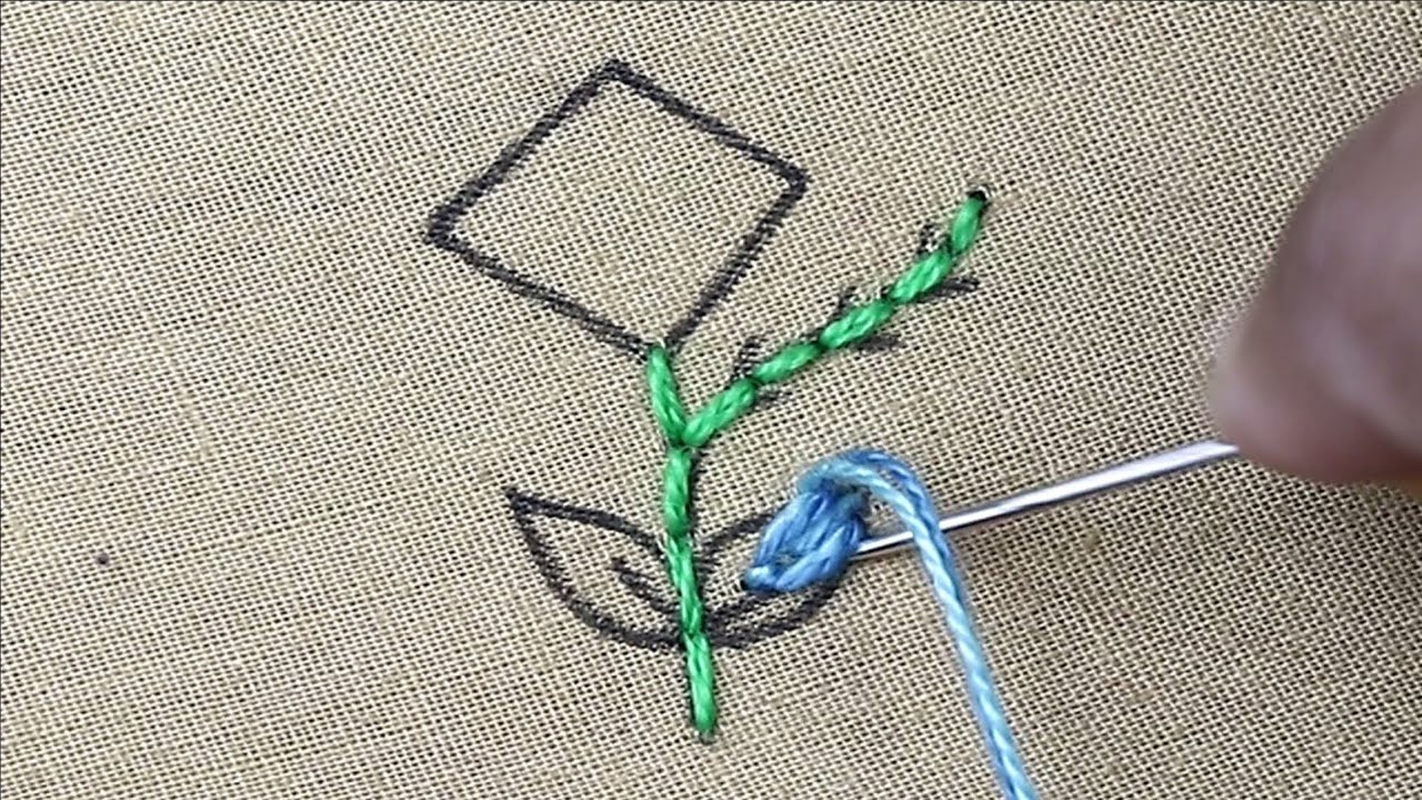 new hand embroidery design | Hand Embroidery Fancy Flower Design ...
