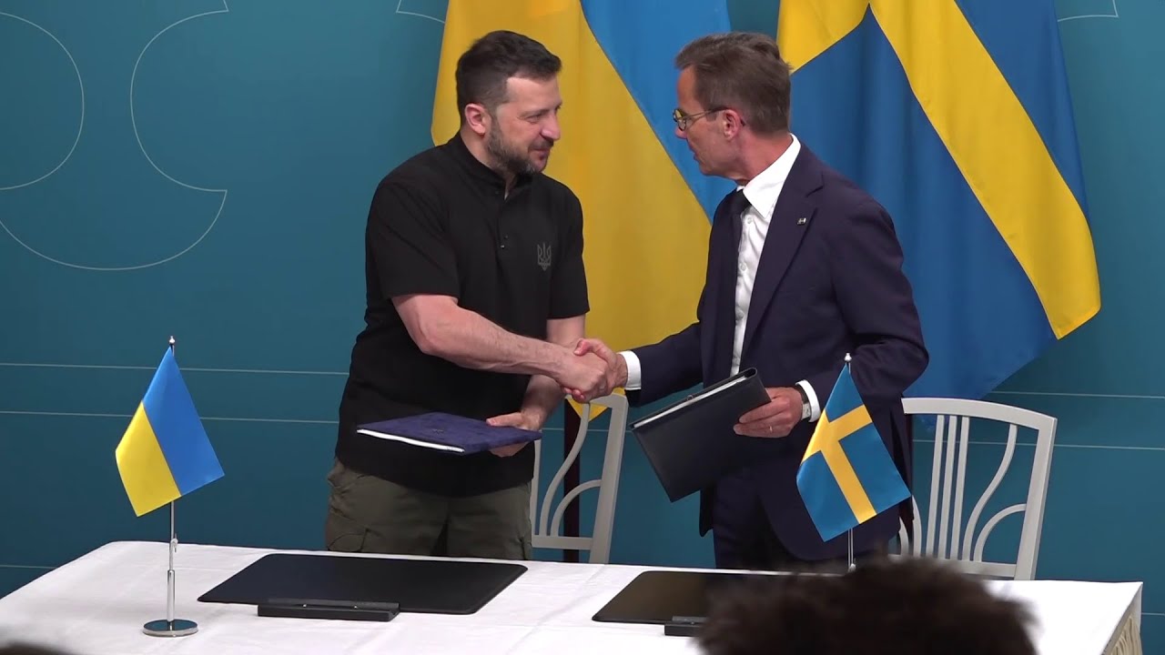 Sweden enters into security cooperation agreement with Ukraine - YouTube