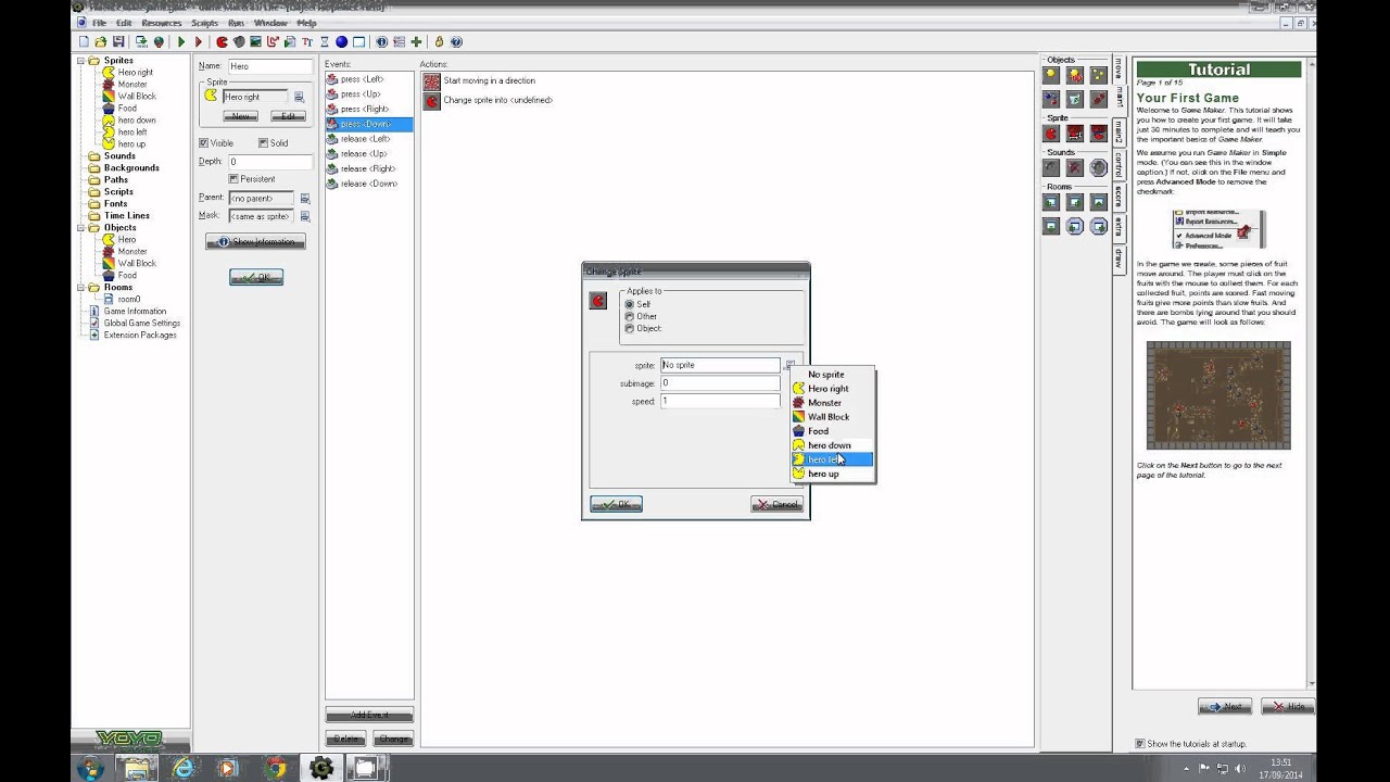 Practice maze game part 12 Changing the sprite - YouTube