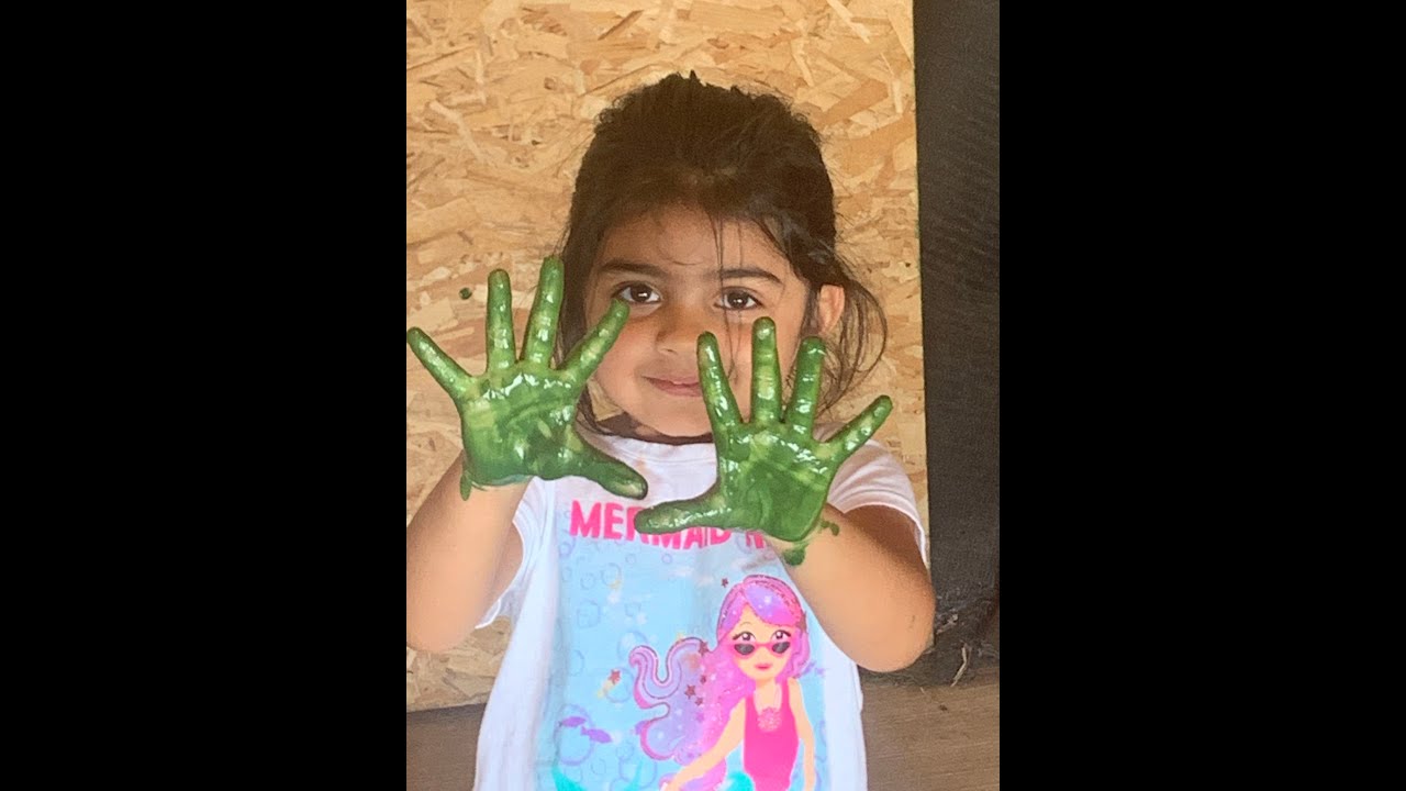 Fun with colours; Messy hand painting - YouTube