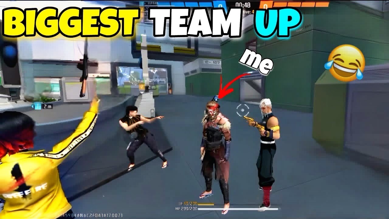 BIGGEST TEAM UP IN FREE FIRE MAX 😱|| BIGGEST HEALTH FIGHT IN FF😲 - YouTube