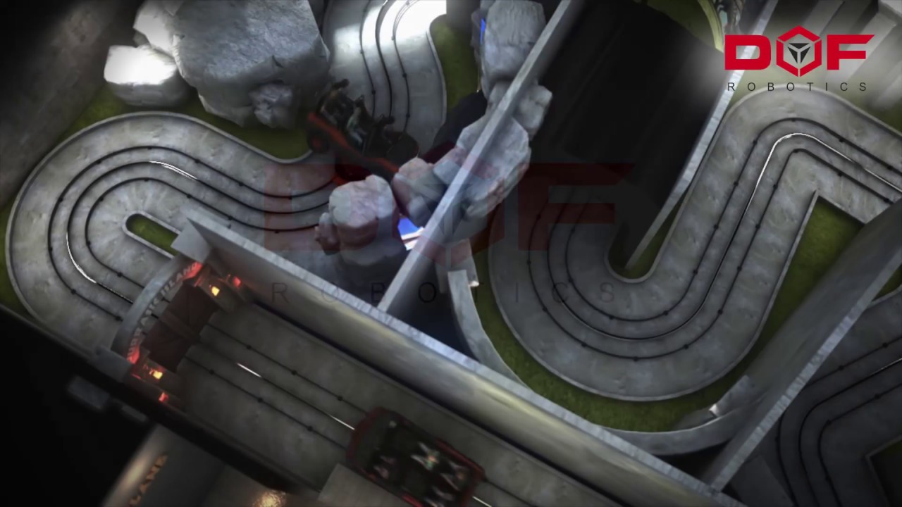 DOF Robotics Dark Ride design for FEC and Amusement Parks - YouTube