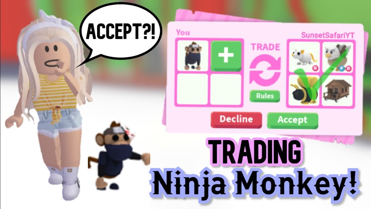 Seeing What People Trade Me For My NINJA MONKEY In Adopt Me ...