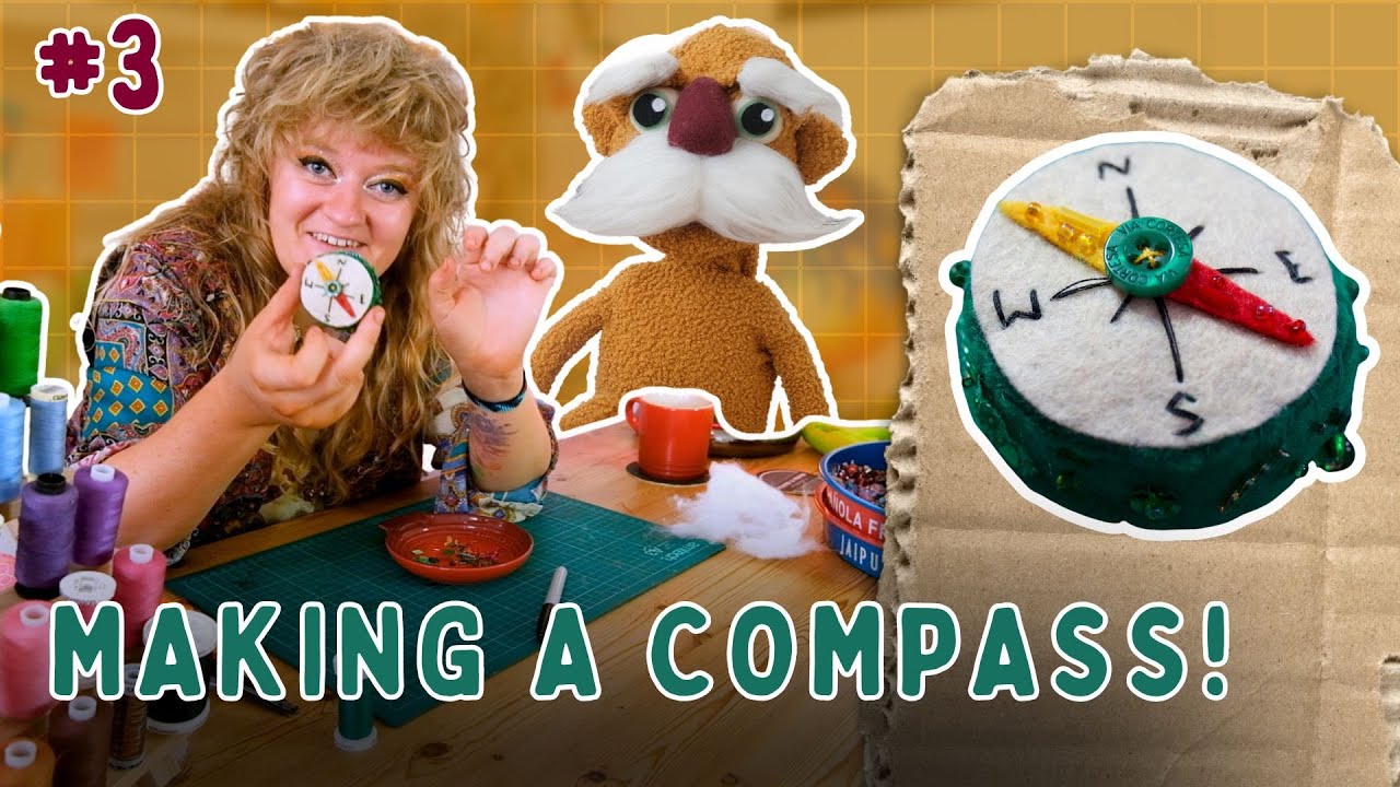 Making a Felt Compass For My Explorer Puppet! - YouTube
