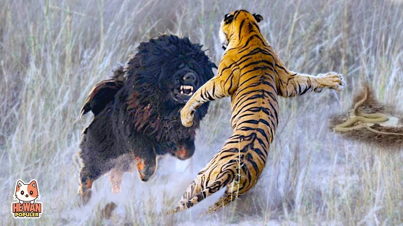 Ketika Anjing Terkuat Ketemu Harimau Bigini Jadinya.! Siapa Pemenangnya ...