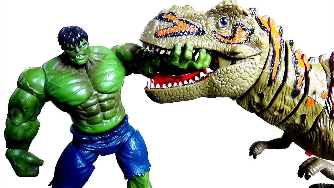 Incredible Hulk Toy & Battery Operated Dinosaur Toy w/ Flashing Lights ...