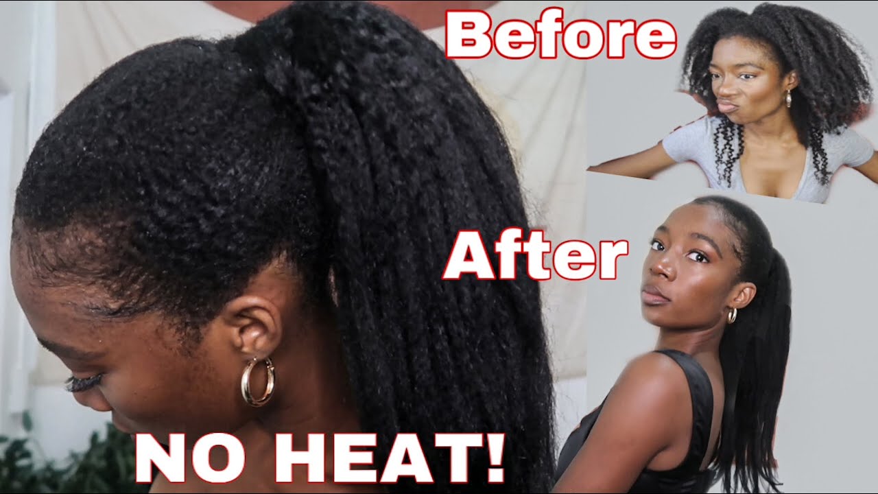 10 min PROTECTIVE STYLE for MAX HAIR GROWTH | Using Clip-INs, NO HEAT ...