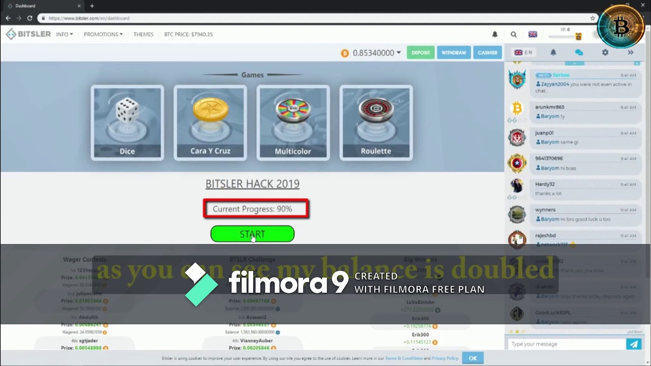 Bitsler Hack 1 7 BTC New Script 2019 Free Download Bitcoin Earnings - YouTube