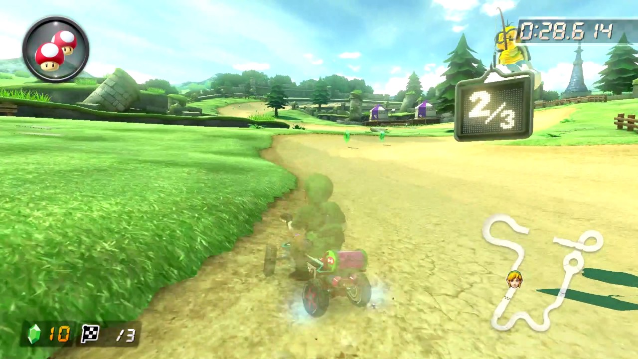 Hyrule Circuit [200cc] - 1:23.937 - エル (Mario Kart 8 Deluxe World ...