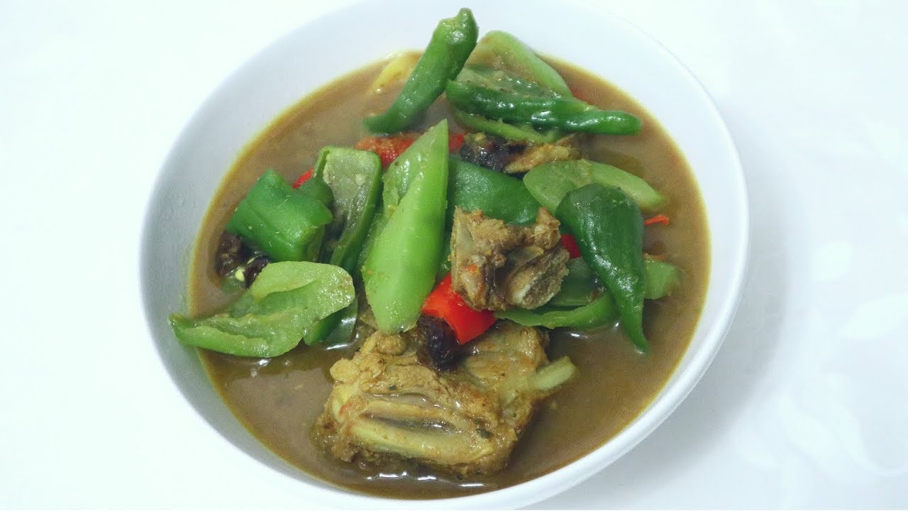 សម្លរម្ជូរគ្រឿងម្ទេសឆ្អឹងជ្រូក/ Somlor Machu Kreung Mtes- Khmer food ...